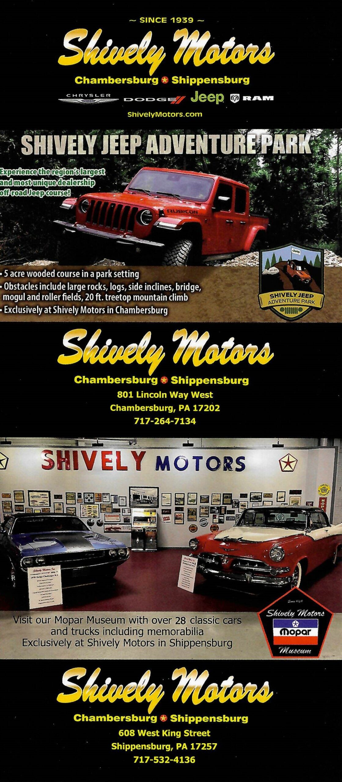 Shively Motors Mopar Museum - Getaways On Display