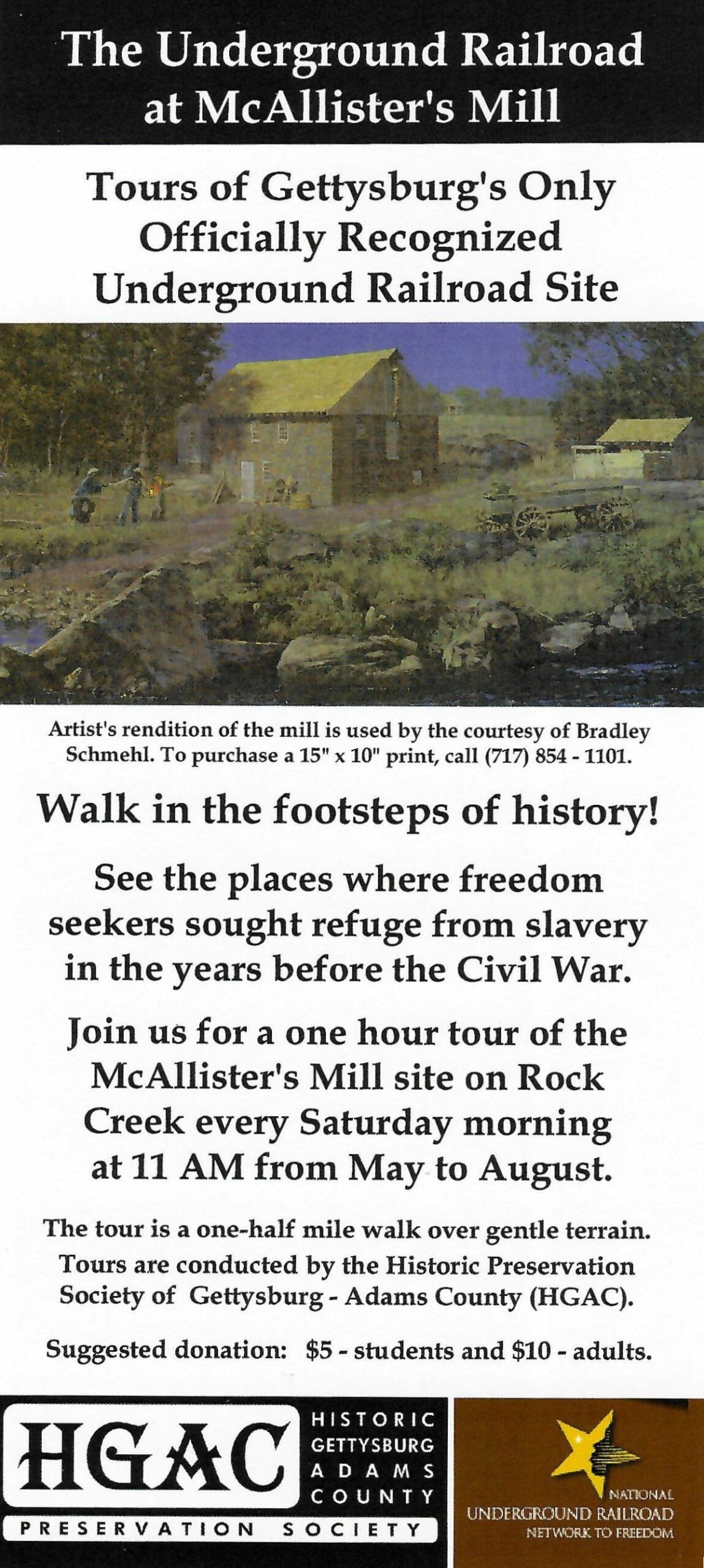 Underground Railroad at McAllister's Mill - Getaways On Display