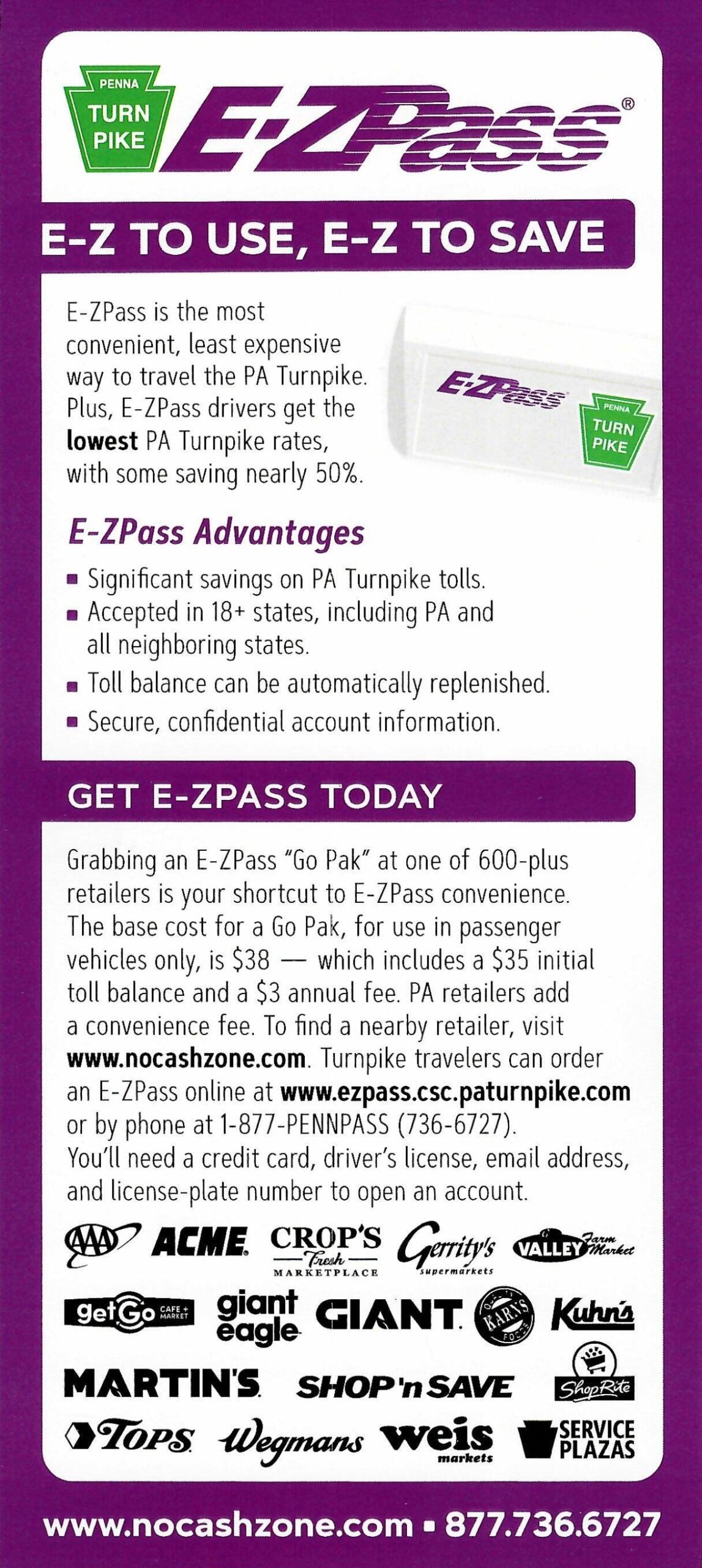 Pennsylvania Turnpike E-ZPass - Getaways On Display