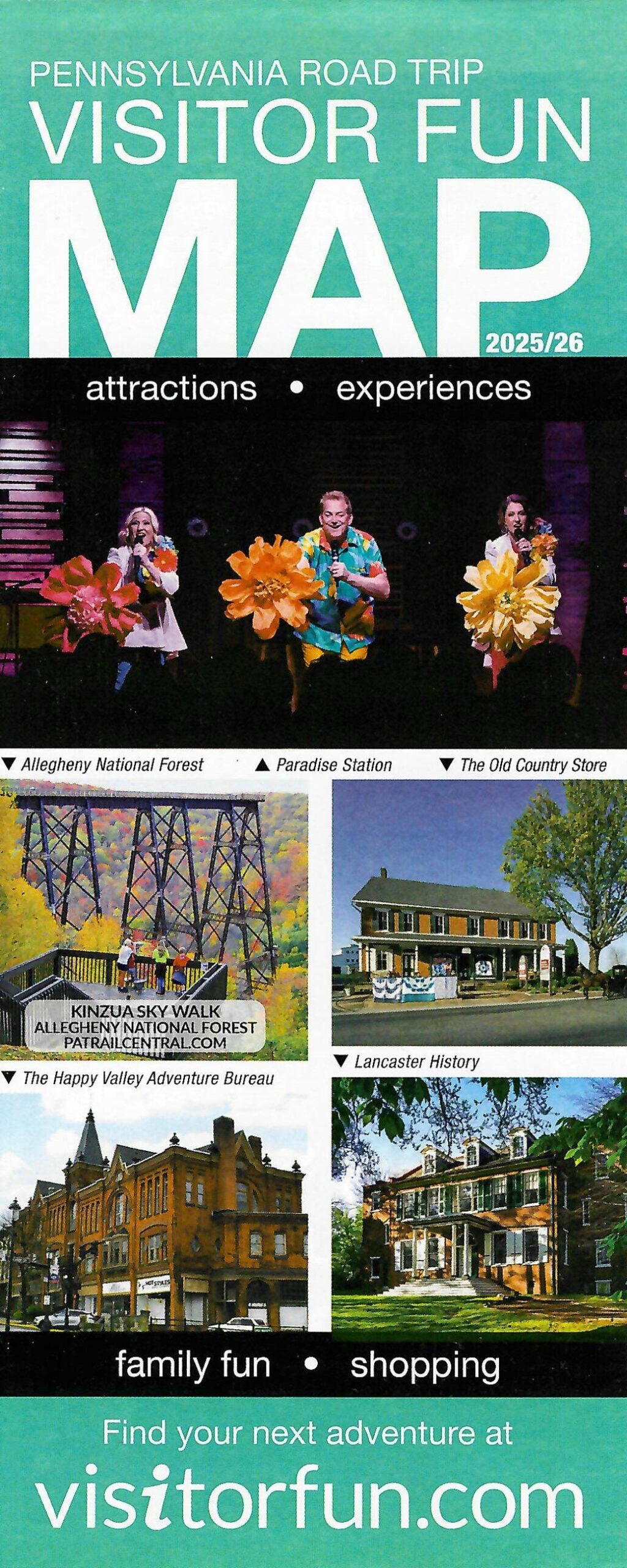 Road Trip Visitor Fun Map - Pennsylvania 2025-2026 - Getaways On Display
