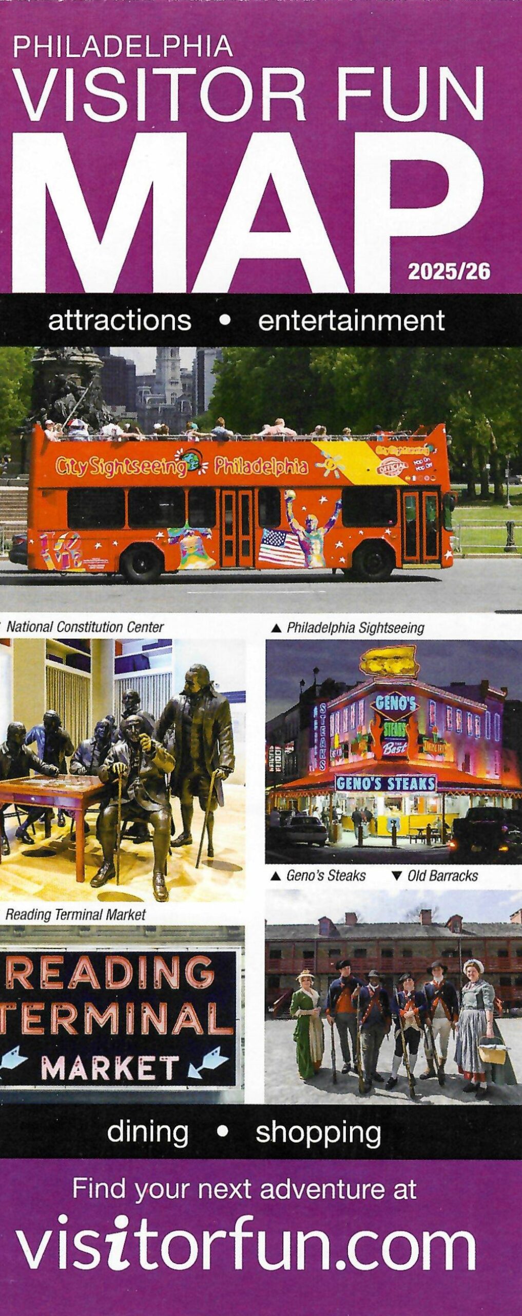 Road Trip Visitor Fun Map - Philadelphia 2025-2026 - Getaways On Display